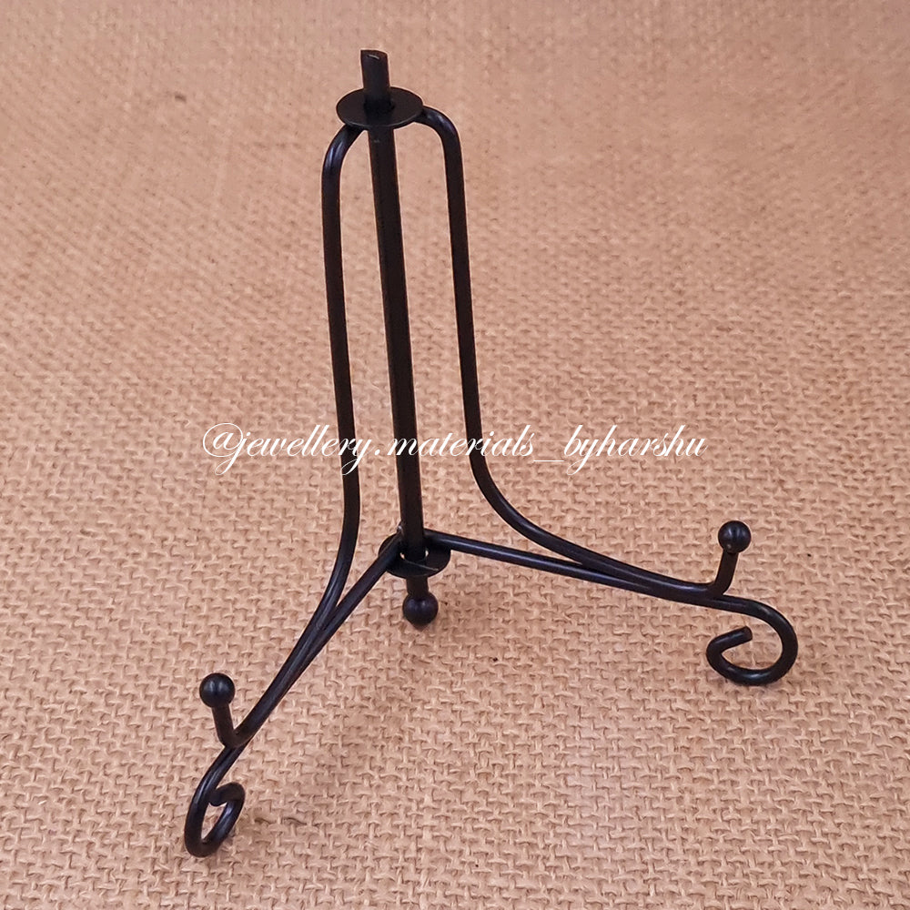 4 Inch Black Foldable Metal Stand – Harshu's Craft Store