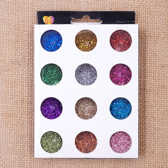 12 Colors Glitter Sparkle Powder – Harshu's Craft Store