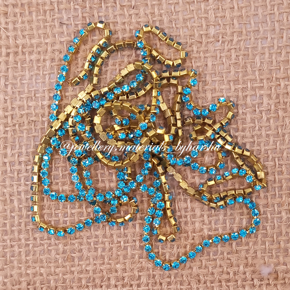 Stone Chain - Light Blue Color Stone – Harshu's Craft Store