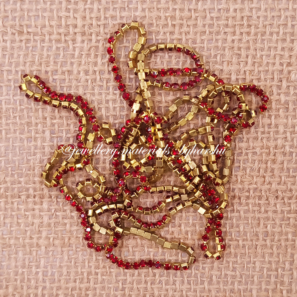 Stone Chain - Maroon Color Stone – Harshu's Craft Store