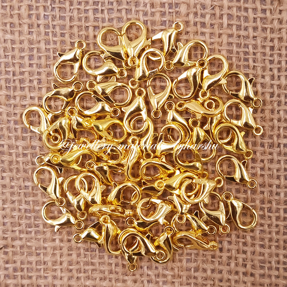 12MM Gold Lobster Clasp – Harshu's Craft Store
