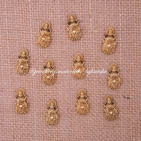 22 x 10MM Gold Lakshmi Charms (Design 3) – Harshu's Craft Store
