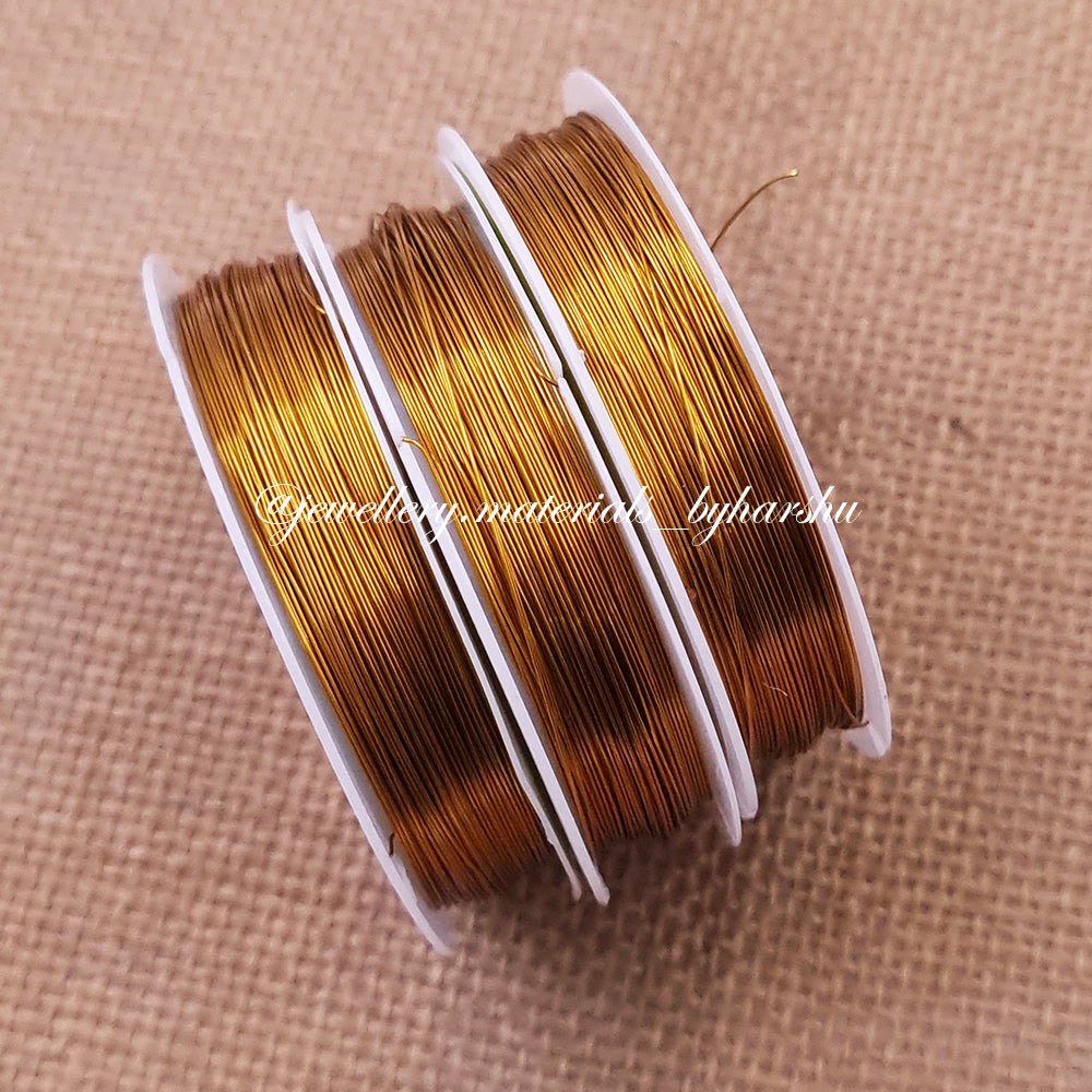 Gold Metal Wire(1 Piece) – Harshu's Craft Store