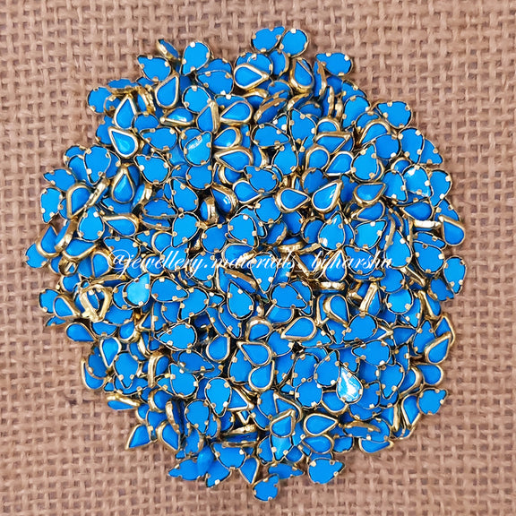 Thilagam Matt Color Kundan - Light Blue (Color May Vary) – Harshu's ...